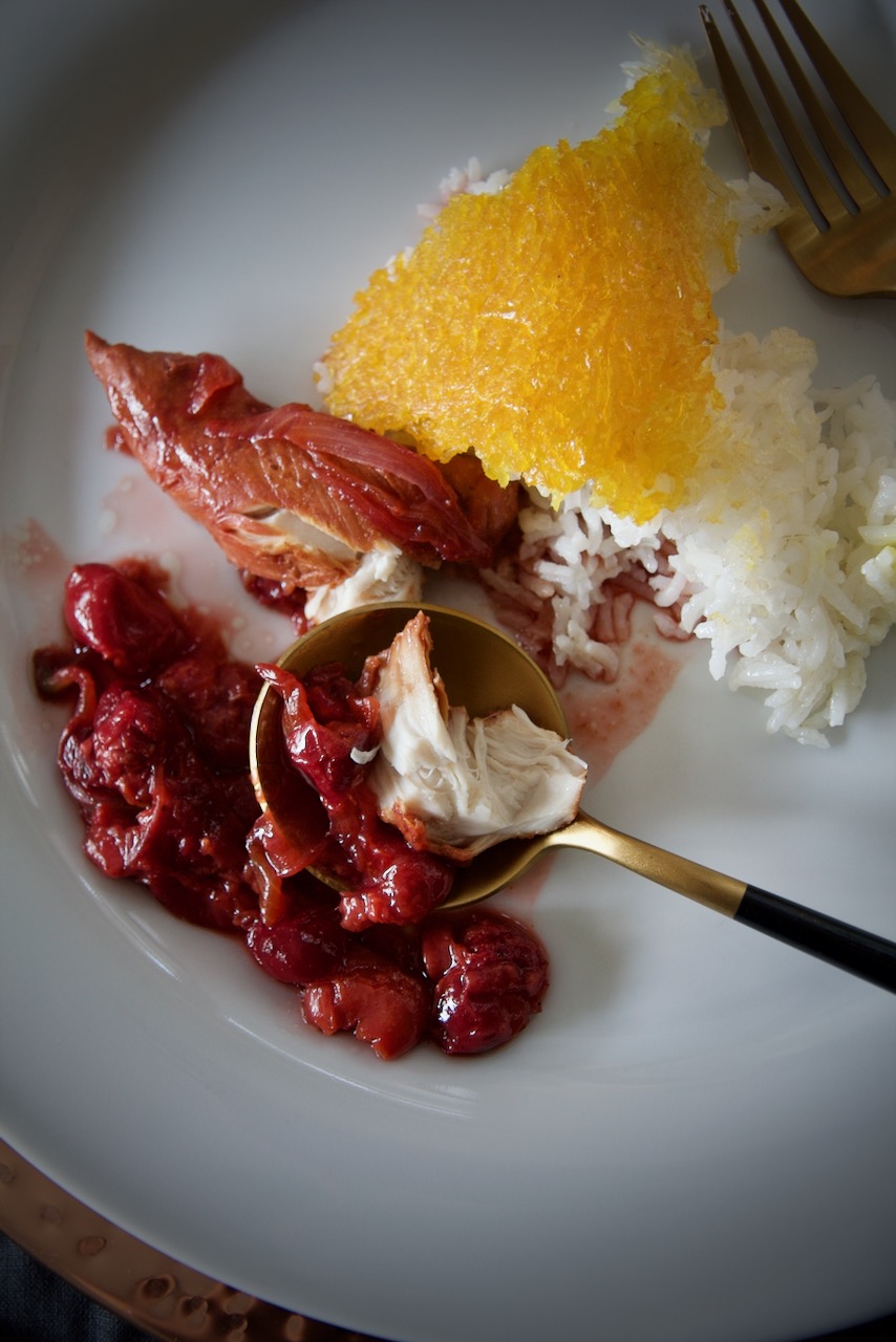 Khoresht-e Albaloo - One-Pan Chicken with Sour Cherries خورشت آلبالو ...