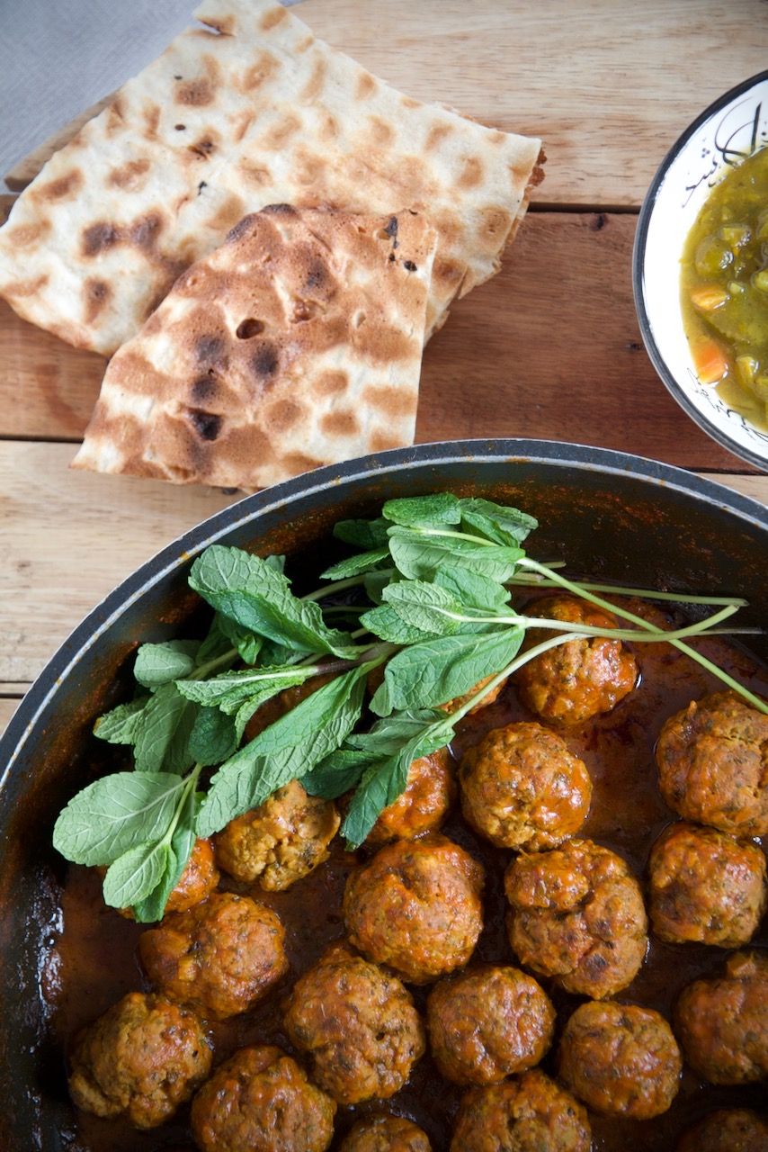 Koofteh Rizeh – Lamb Meatballs with Mint in Tomato Sauce کوفته ریزه ...
