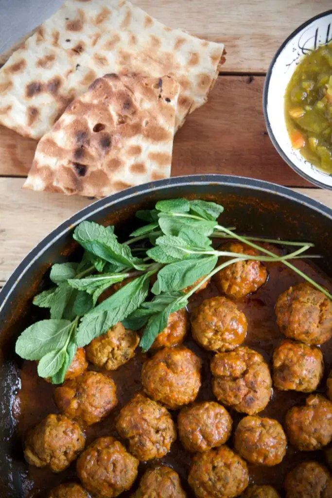Koofteh Rizeh – Lamb Meatballs with Mint in Tomato Sauce کوفته ریزه ...