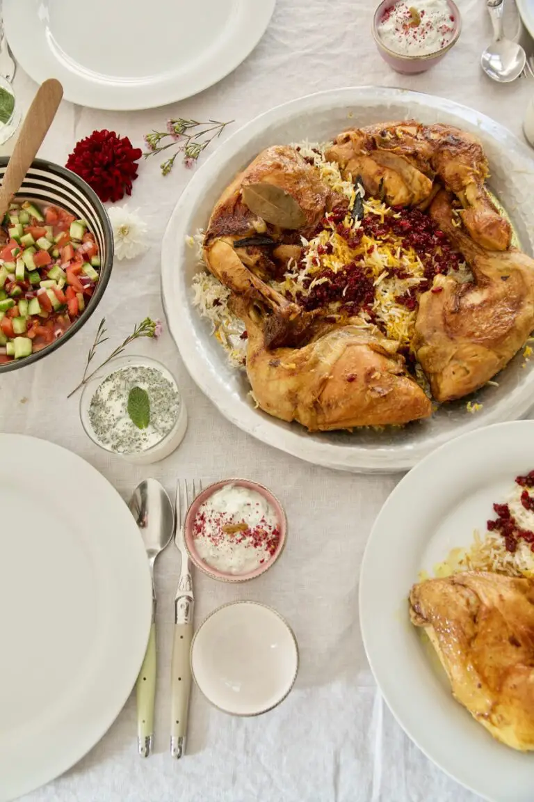 Zereshk Polo ba Morgh - Persian Barberry Rice With Chicken - Labsalliebe