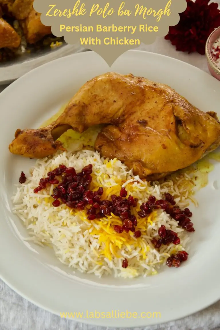 Zereshk Polo ba Morgh - Persian Barberry Rice With Chicken - Labsalliebe