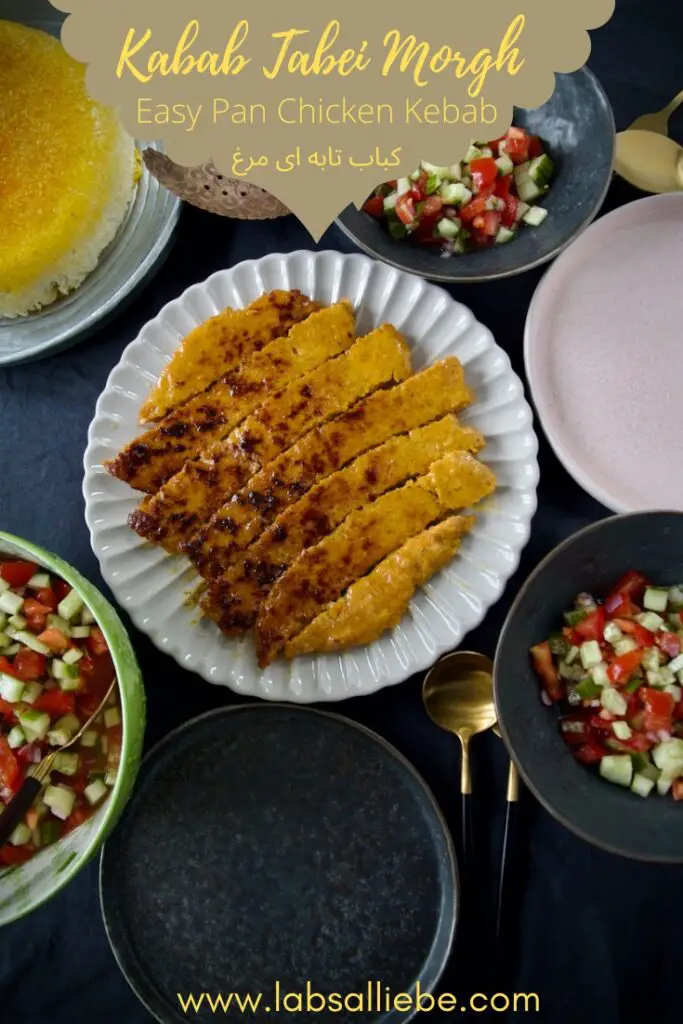 Kabab Tabei Morgh - Easy Pan Chicken Kebab کباب تابه ای مرغ - Labsalliebe