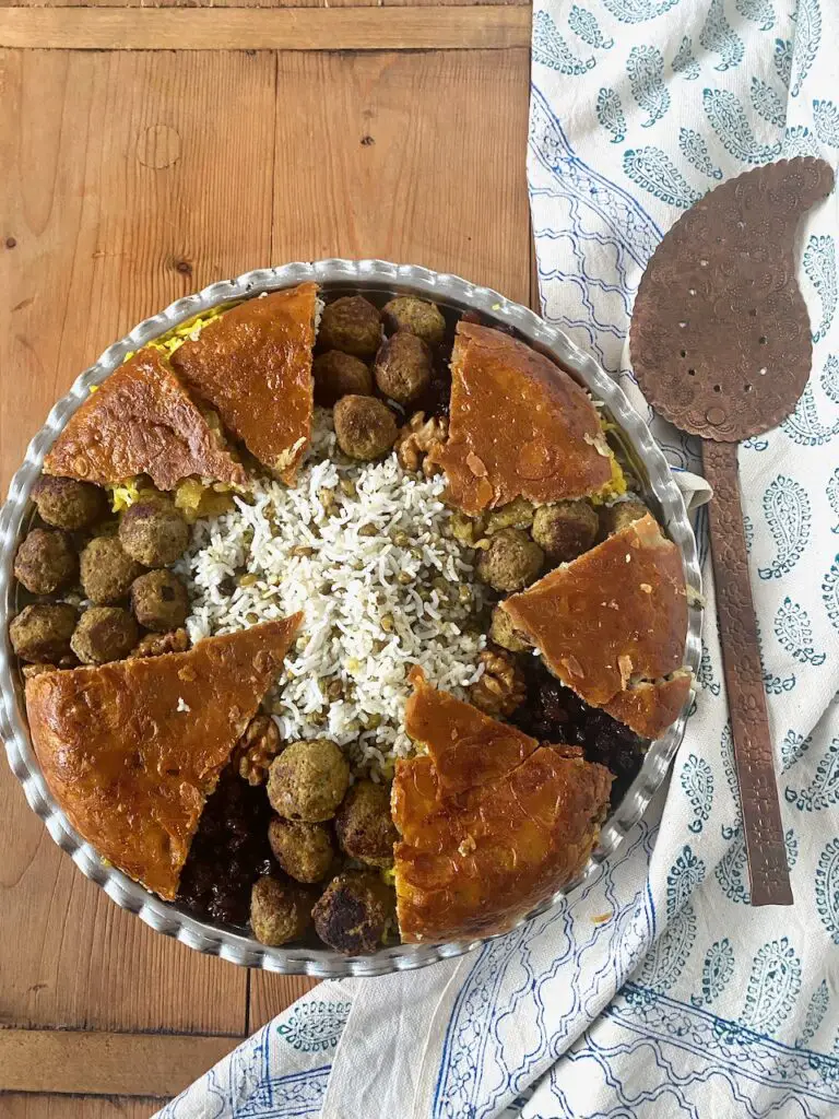 Mash polo - Rice with Mung Beans and Meatballs ماش پلو - Labsalliebe