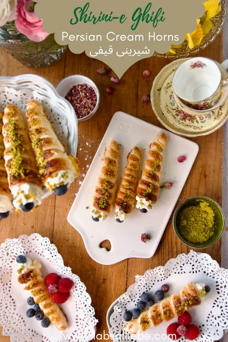 Shirini-e Ghifi - Persian Cream Horns شیرینی قیفی خامه ای - Labsalliebe