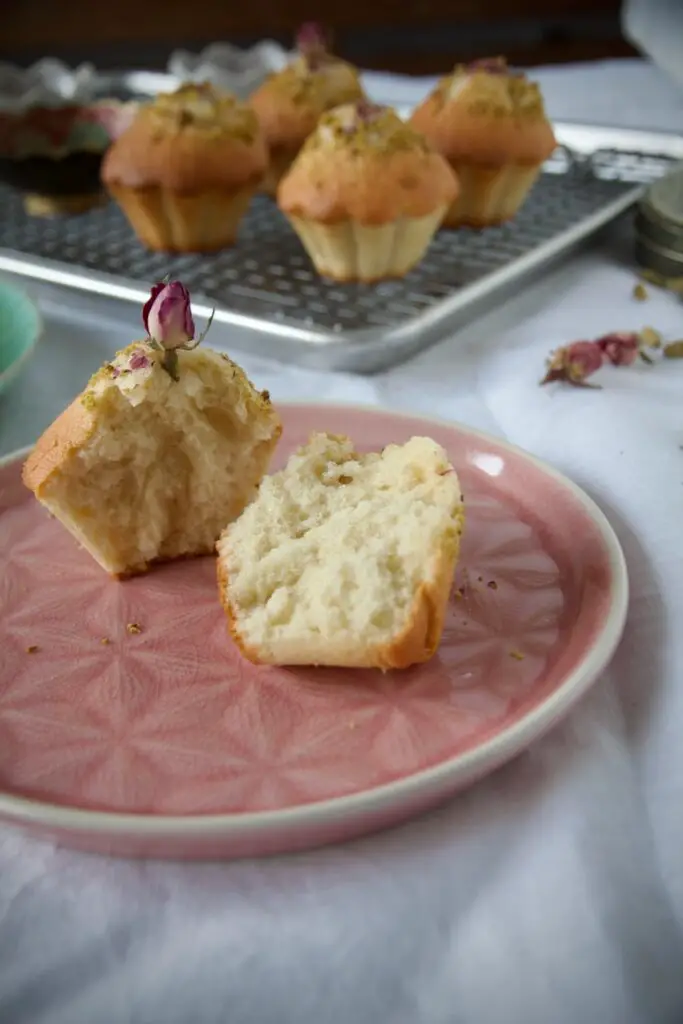 Cake Yazdi - Cardamom Rose Water Muffins کیک یزدی - Labsalliebe