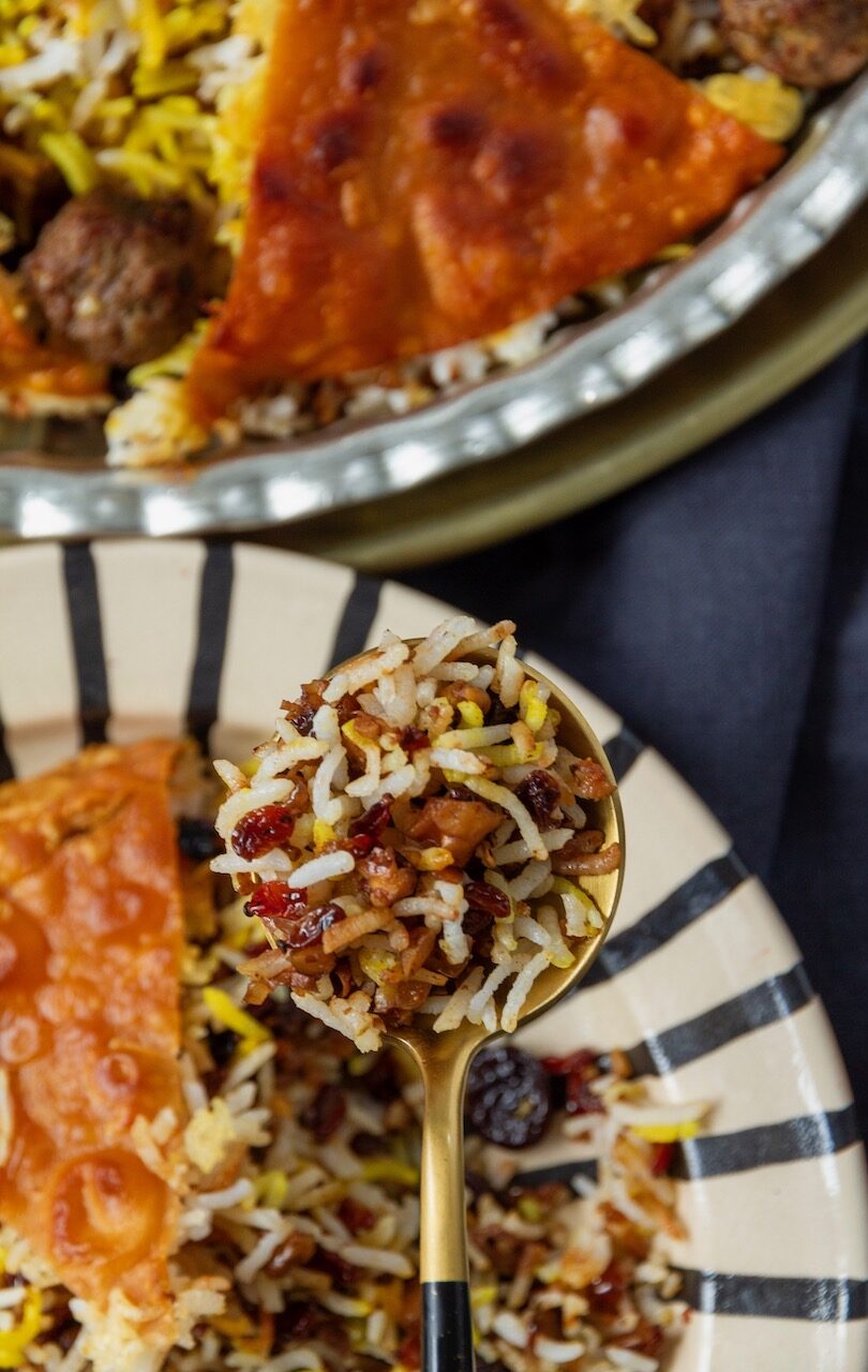 Gerdoo Polo – Walnut Rice with Barberries, Raisins and Saffron ...