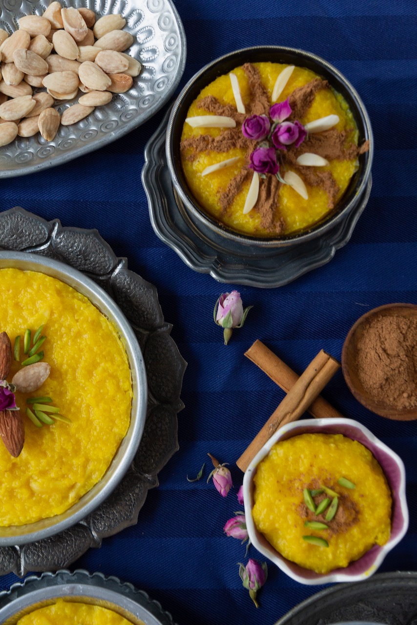 Sholeh Zard – Persian Saffron Rice Pudding - Labsalliebe