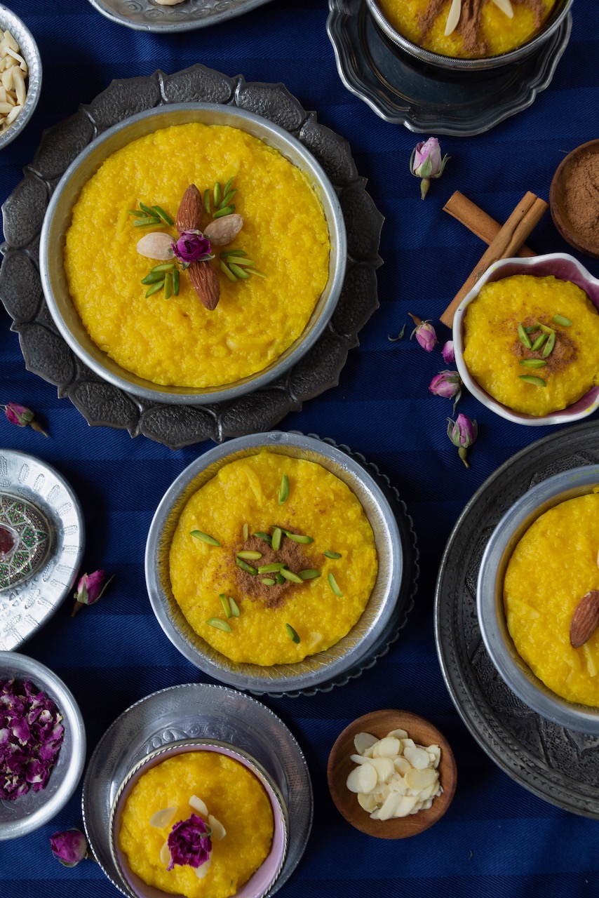 Sholeh Zard – Persian Saffron Rice Pudding - Labsalliebe