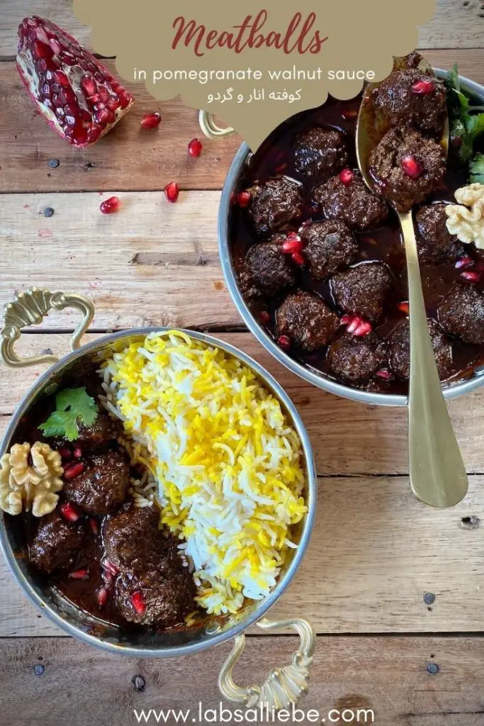 Koofteh Anar o Gerdoo - Hackbällchen in Granatapfel-Walnuss-Sauce کوفته ...