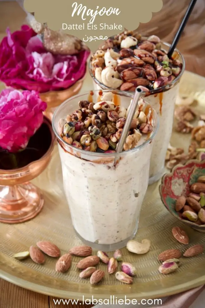 Majoon - Dattel-Eis-Shake mit Nüssen معجون - Labsalliebe