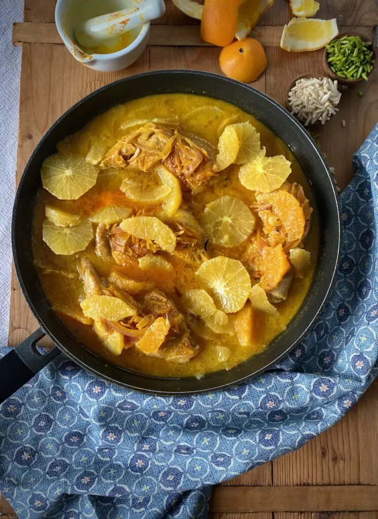 Khoresht-e Porteghal - Orangen-Hähnchenschenkel خورش پرتقال - Labsalliebe