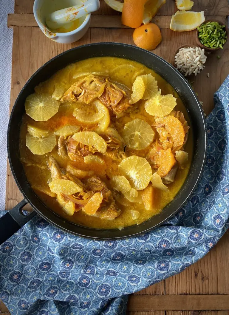 Khoresht-e Porteghal - Orangen-Hähnchenschenkel خورش پرتقال - Labsalliebe