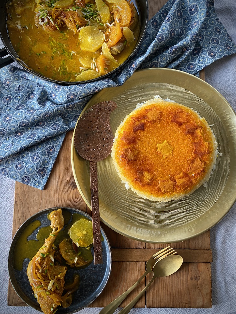 Khoresht-e Porteghal - Orangen-Hähnchenschenkel خورش پرتقال - Labsalliebe