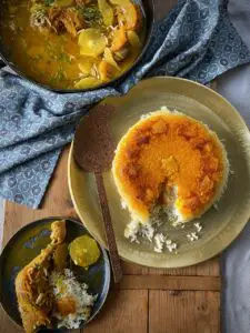 Khoresht-e Porteghal - Orangen-Hähnchenschenkel خورش پرتقال - Labsalliebe