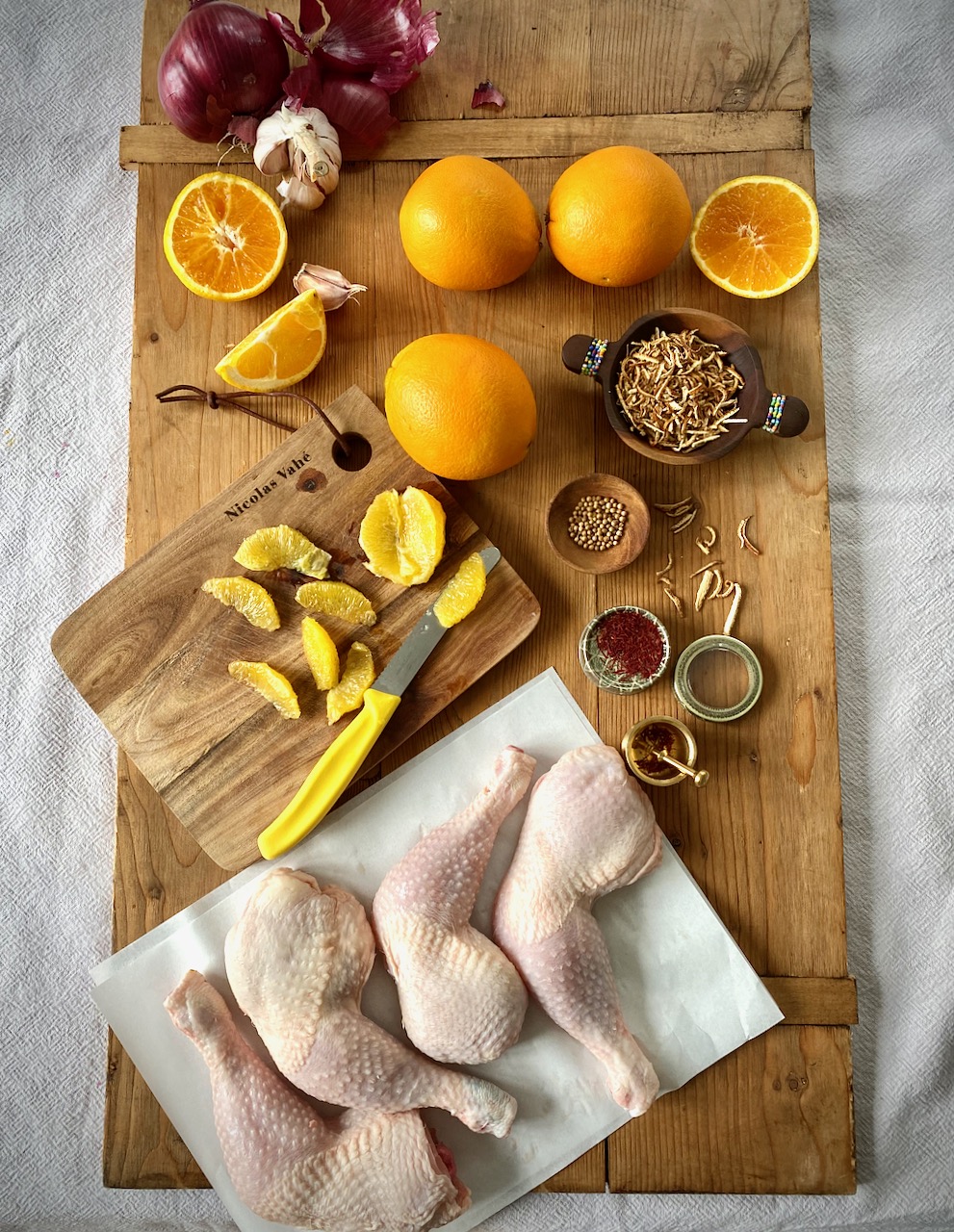 Khoresht-e Porteghal - Orangen-Hähnchenschenkel خورش پرتقال - Labsalliebe