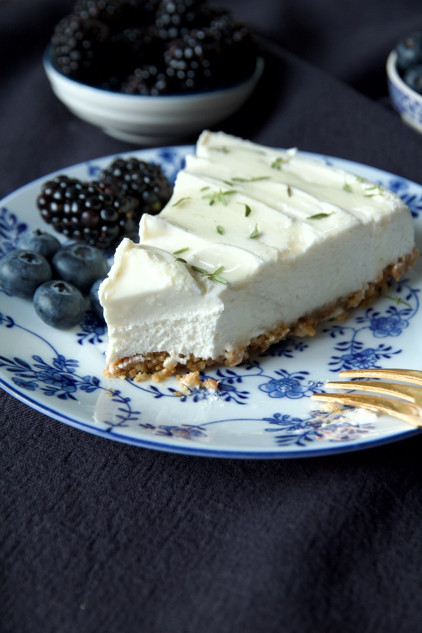 Honig und Joghurt Cheesecake mit Thymian - Labsalliebe